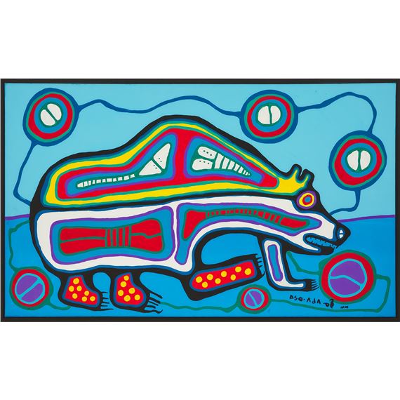 Norval Morrisseau | SACRED MEDICINE BEAR OF THE MIDA-WIIN SOCIETY, 1995 ...