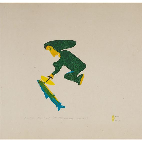 Anguhadluq Luke | A WOMAN CLEANING FISH, 1980 (1980) | Compare similar ...