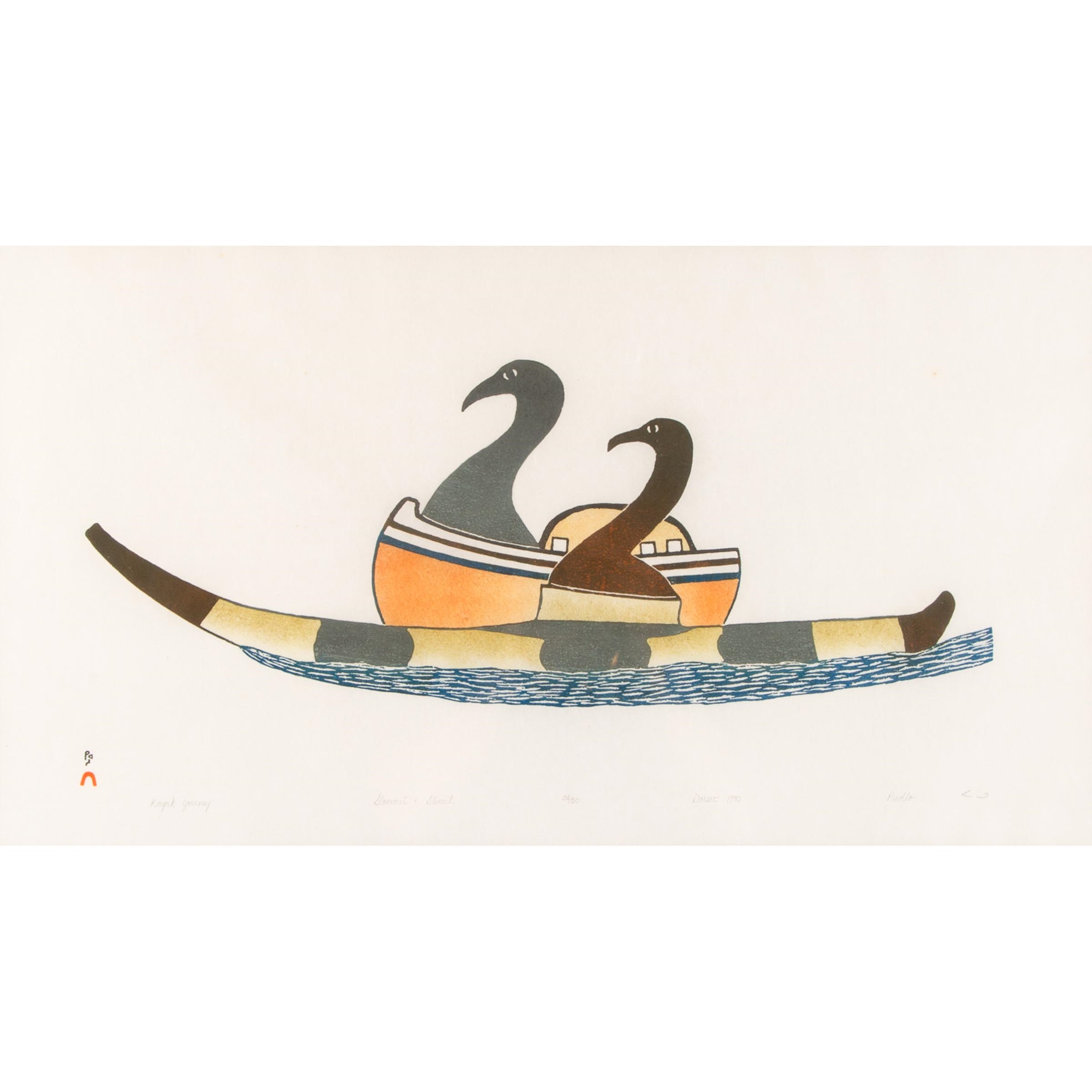 Pudlo Pudlat | KAYAK JOURNEY, 1990 (1990) | MutualArt