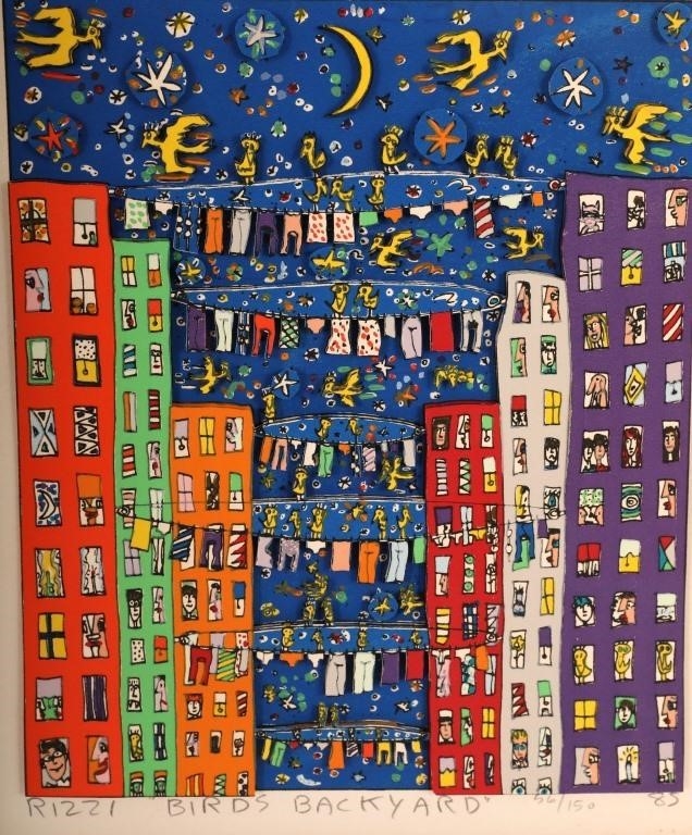 James Rizzi | Birds Backyard (1985) | MutualArt