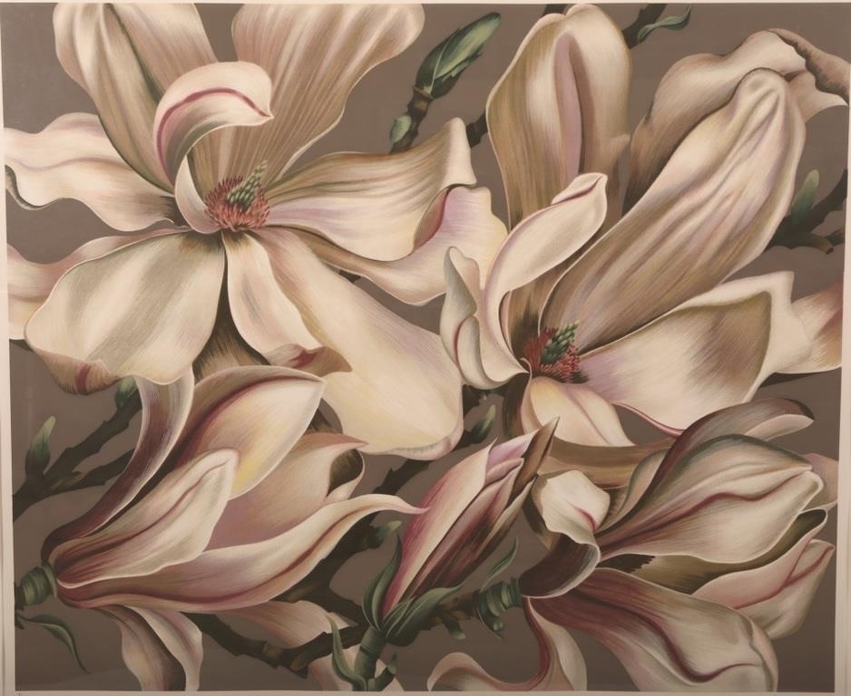 John Zak | Lithograph of white lilies (1982) | MutualArt