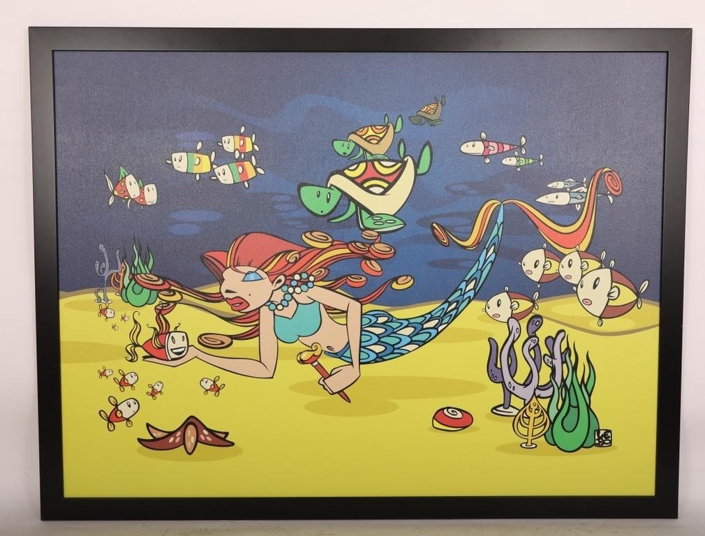 David Lebo LeBatard | Large serigraph of Post-modern Cartoon ...