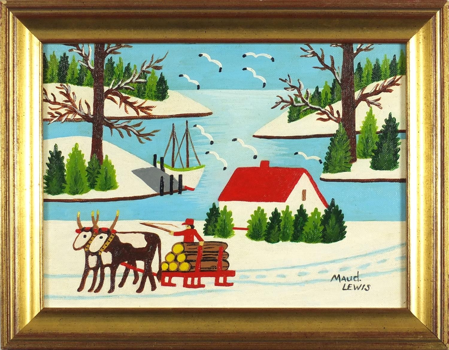 Maud Lewis | Manner of Maud Lewis - Winter scene | MutualArt