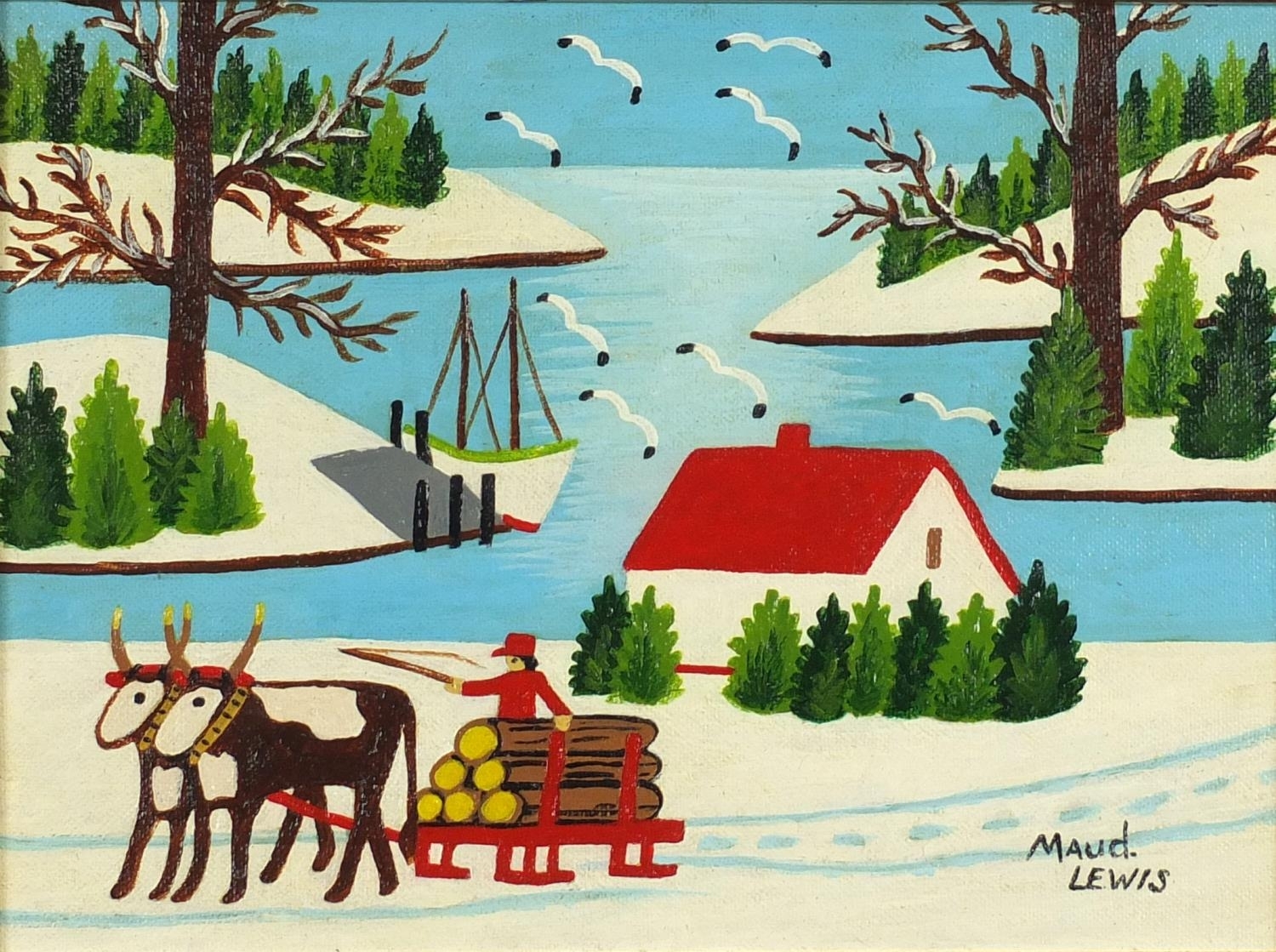 Maud Lewis | Manner of Maud Lewis - Winter scene | MutualArt