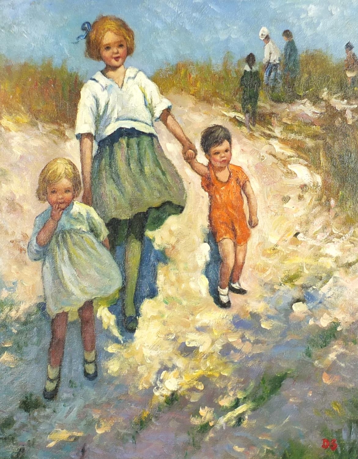 Dorothea Sharp | Manner of Dorothea Sharp - Figures on the beach ...