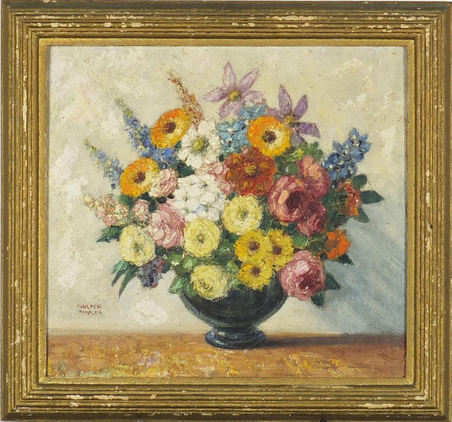 Walter Taylor | Walter Taylor - Marigolds and roses | MutualArt