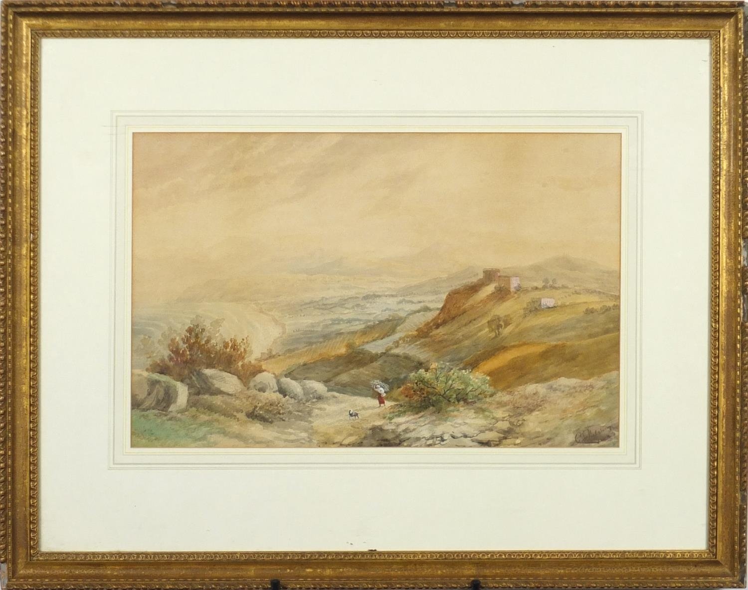 Anthony Vandyke Copley Fielding | Copley Fielding - Figure with dog on ...