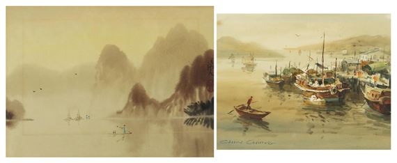 Chin Chung | Chinese boats on lakes | MutualArt