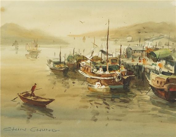 Chin Chung | Chinese boats on lakes | MutualArt