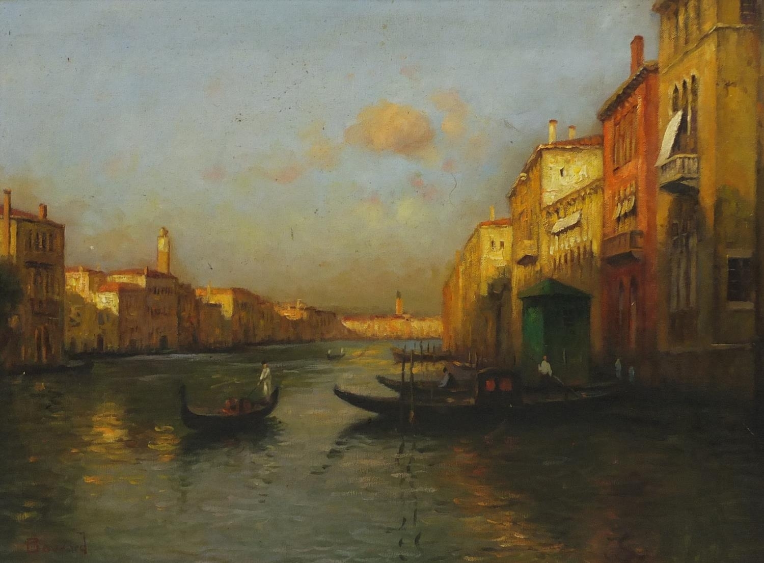 Antoine Bouvard | Manner of Antoine Bouvard - Venetian canal with ...