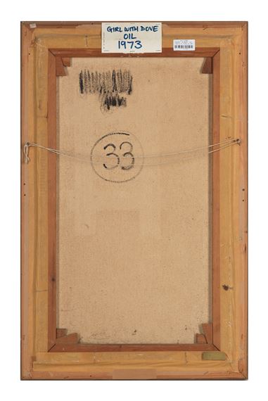 Geoffrey Key | Girl with Dove (1973) | MutualArt