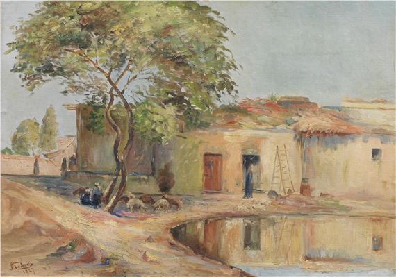 Labib Tadros | Village Scene (1927) | MutualArt