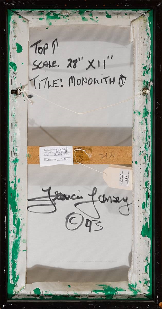 Francis Tansey | MONOLITH I, 1993 (1993) | MutualArt