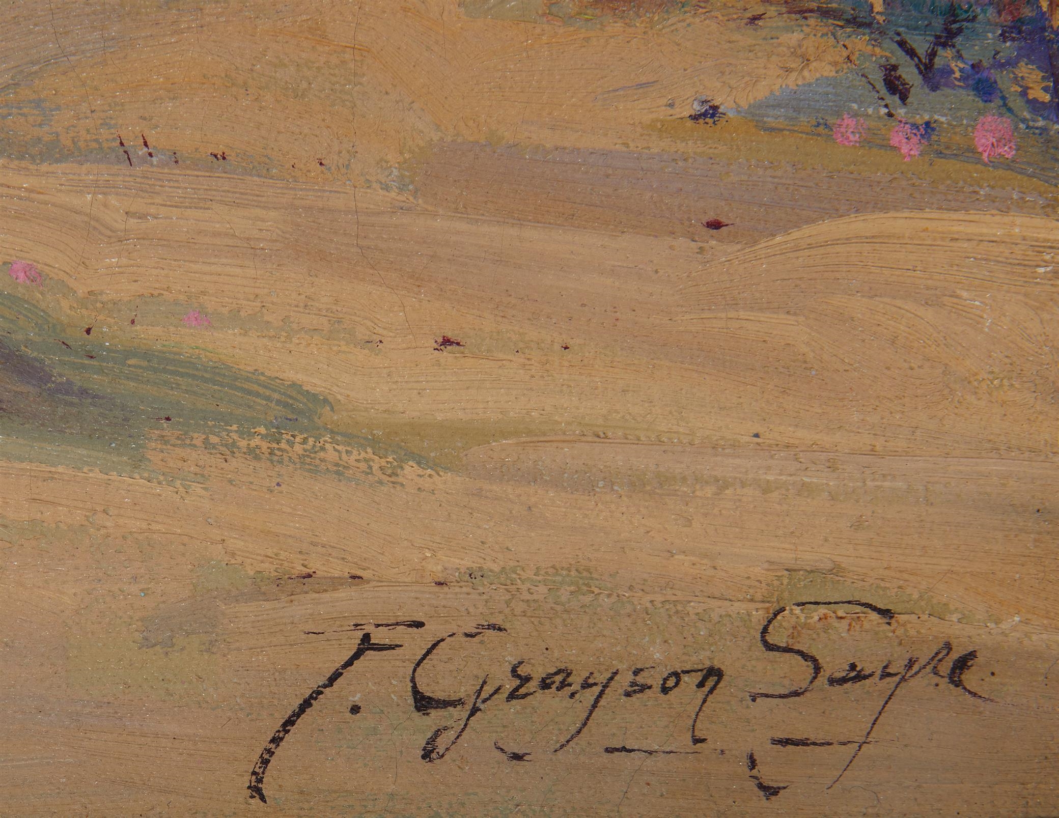 Fred Grayson Sayre | Verbena in bloom in a desert landscape | MutualArt