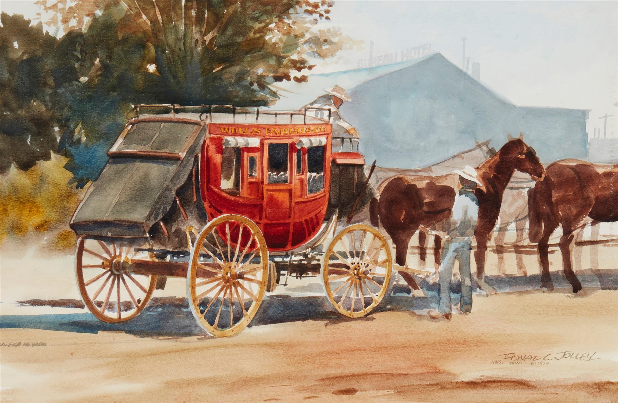 Donal Jolley | Stagecoach Stop, (1979) | MutualArt
