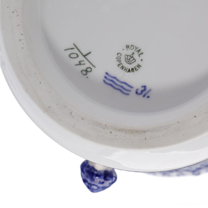 Arnold Krog | Blue Fluted Full Lace porcelain flower pot | MutualArt