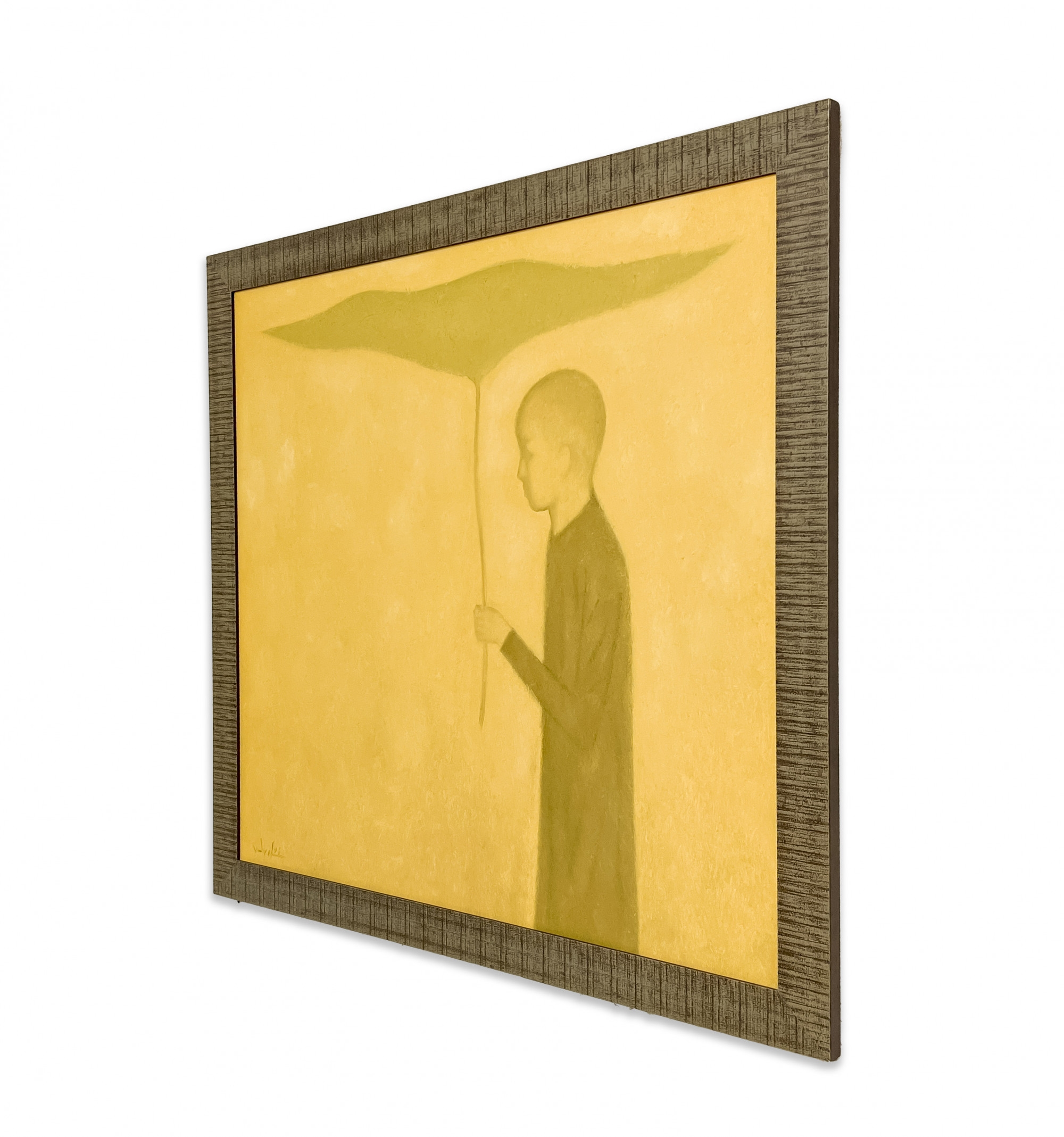 Hong Viet Dung | Boy with Lotus Leaf (2003) | MutualArt