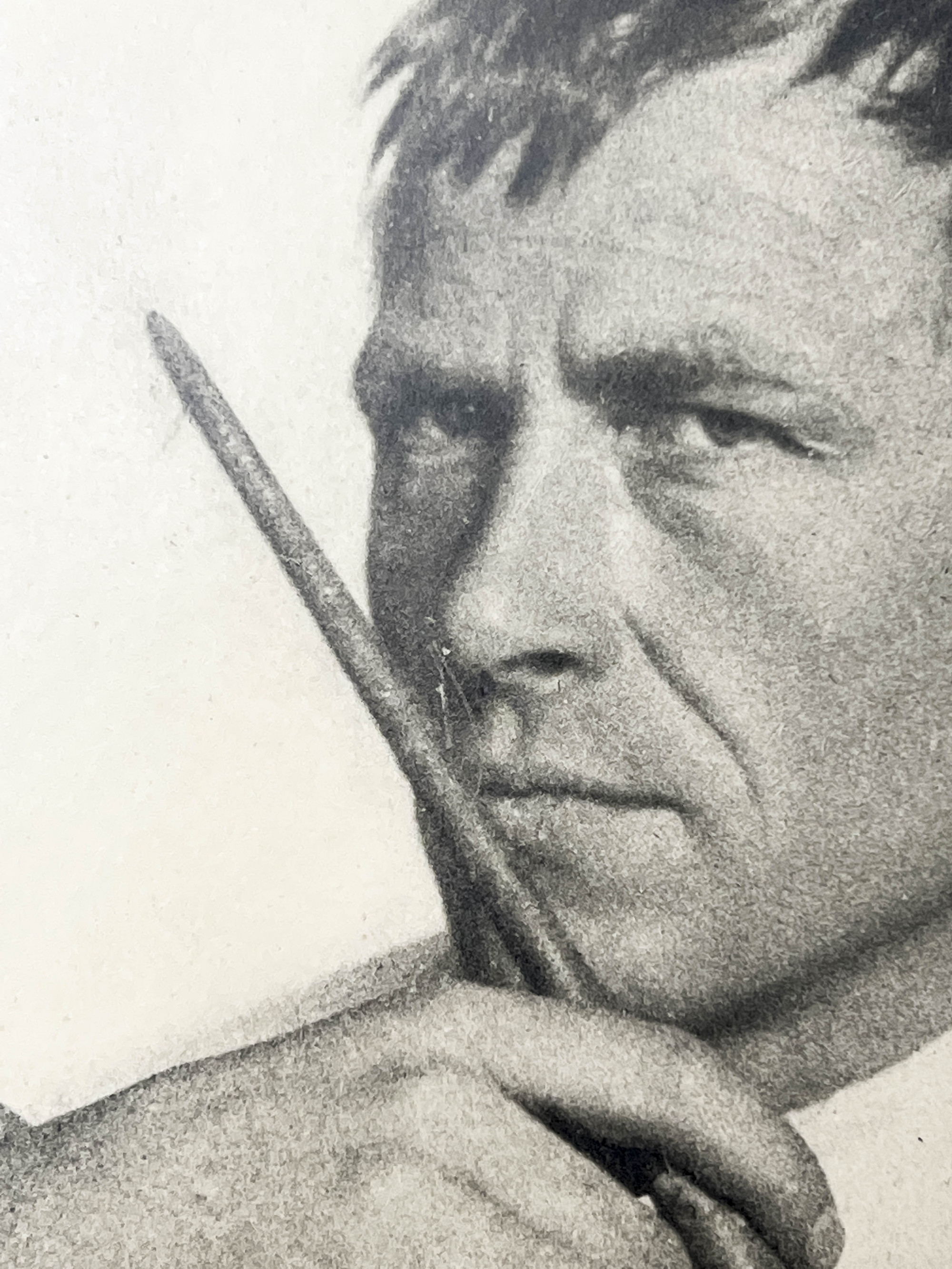 Hugo Erfurth | Portrait of Otto Dix with Paintbrush (1929) | MutualArt