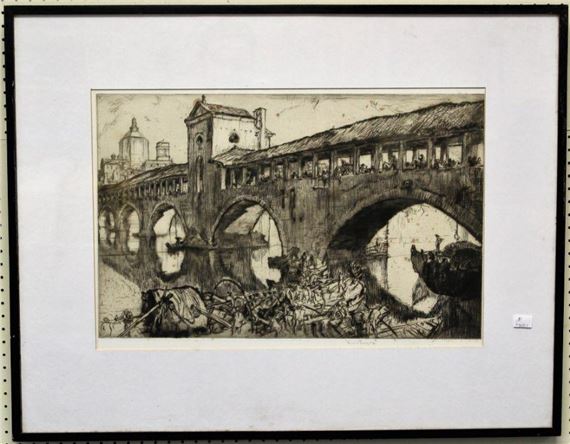 Frank William Brangwyn | The Old Bridge at Taeva | MutualArt