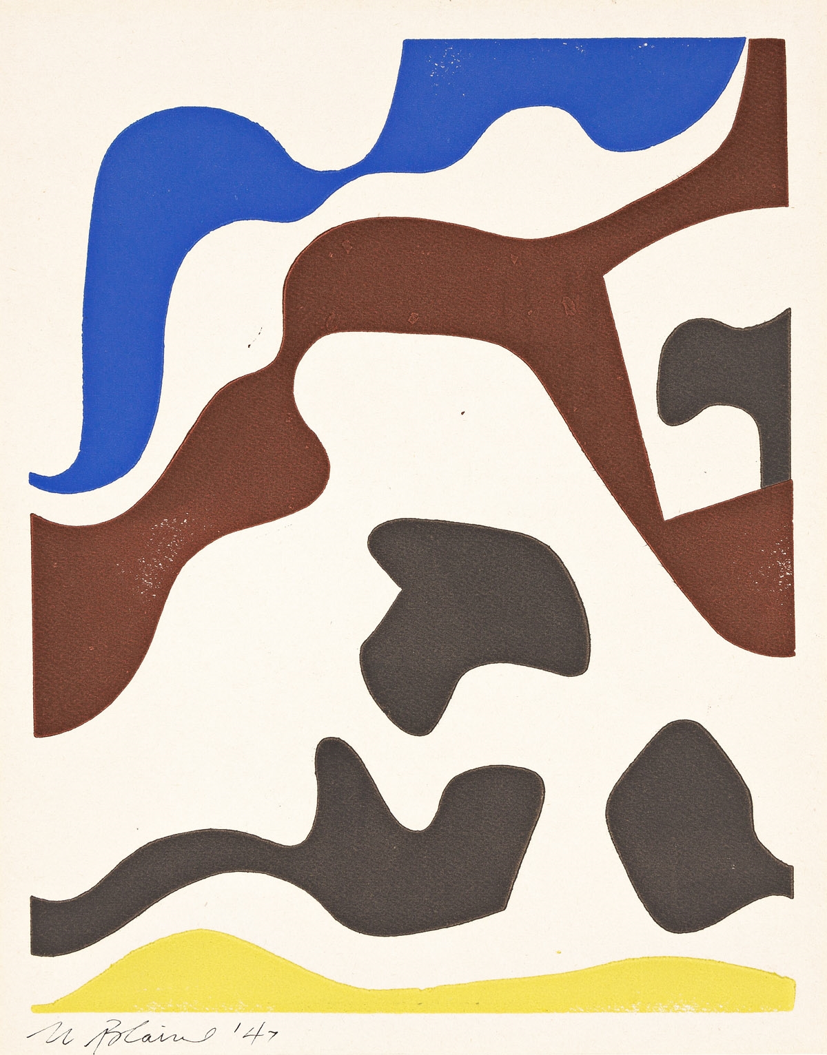 Nell Blaine | Untitled (1947) | MutualArt