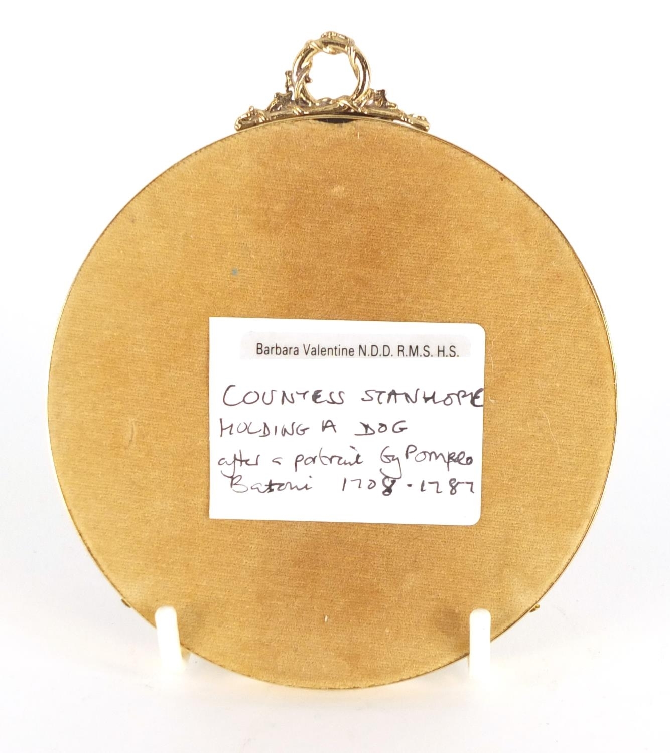 Pompeo Girolamo Batoni | Circular hand painted portrait miniature of ...