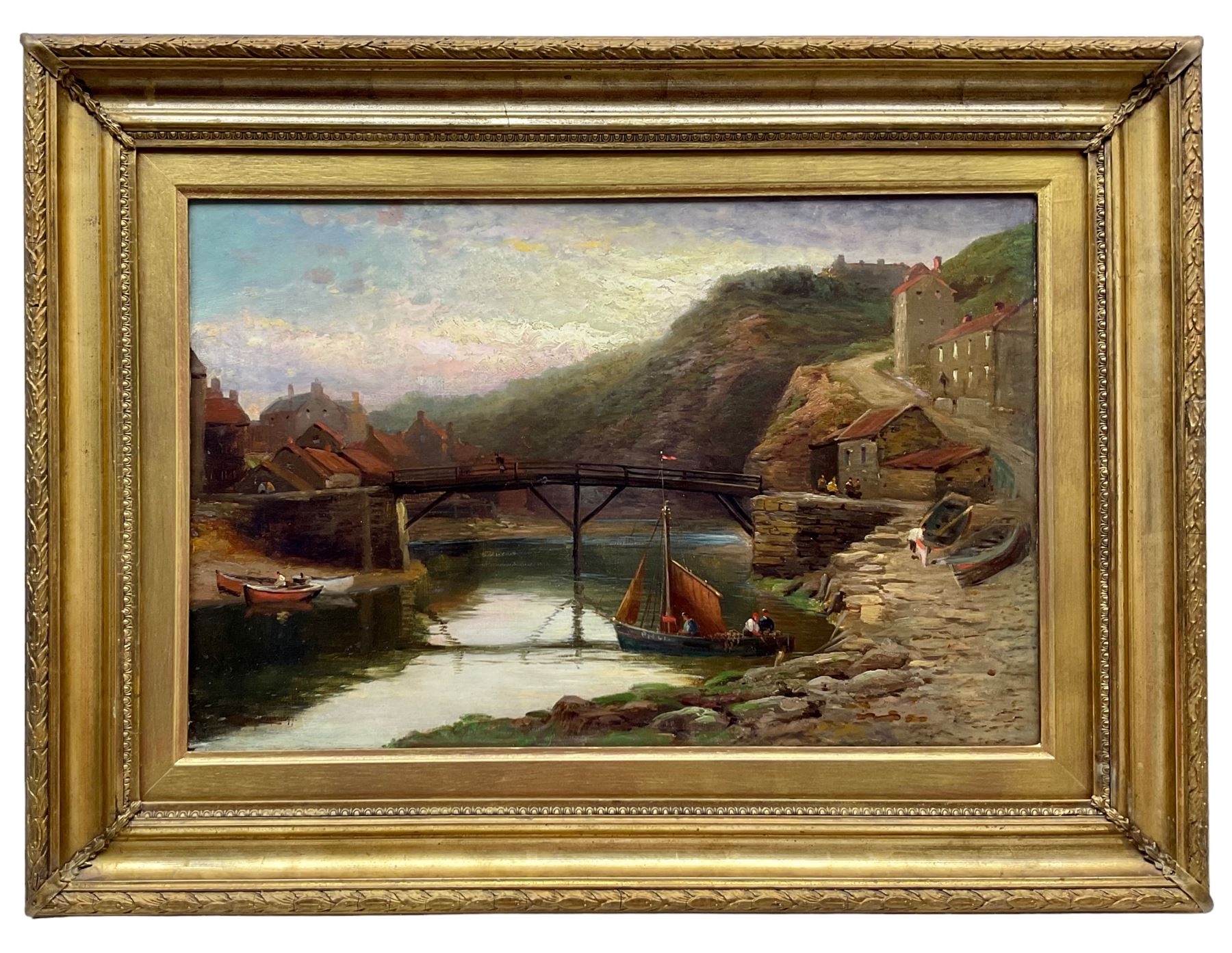 Walter Stuart Lloyd | The Old Bridge Staithes Beck (1897) | MutualArt