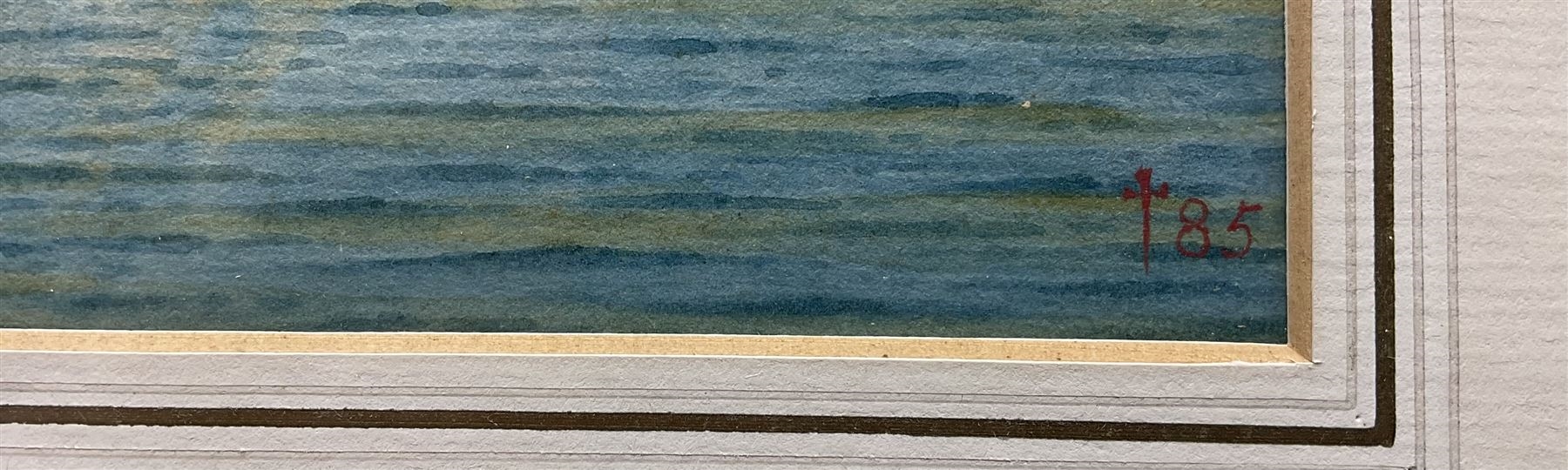 William Frederick Settle | British Frigate at Anchor with Sailing Barge ...