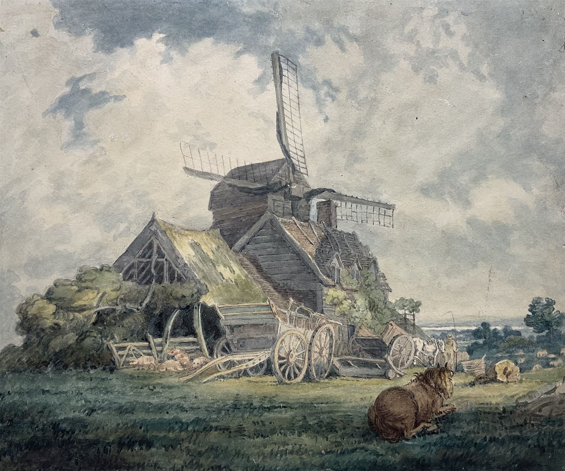 Thomas Girtin | The Old Mill - 'A View in Essex' | MutualArt