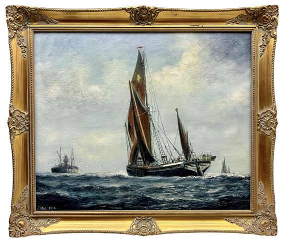 Jack Rigg | Kitty' - A Thames Barge (1976) | MutualArt