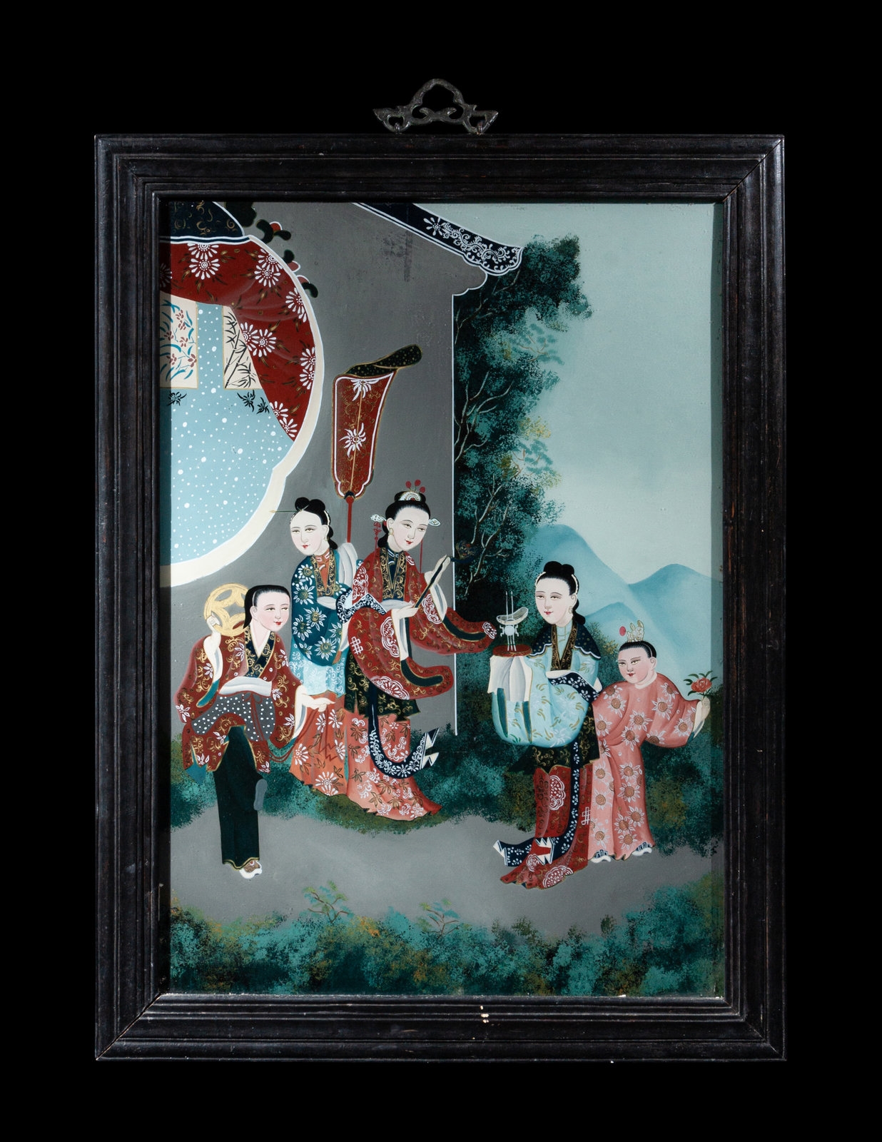Chinese School, 20th Century | Seven Chinese Reverse Glass Paintings ...