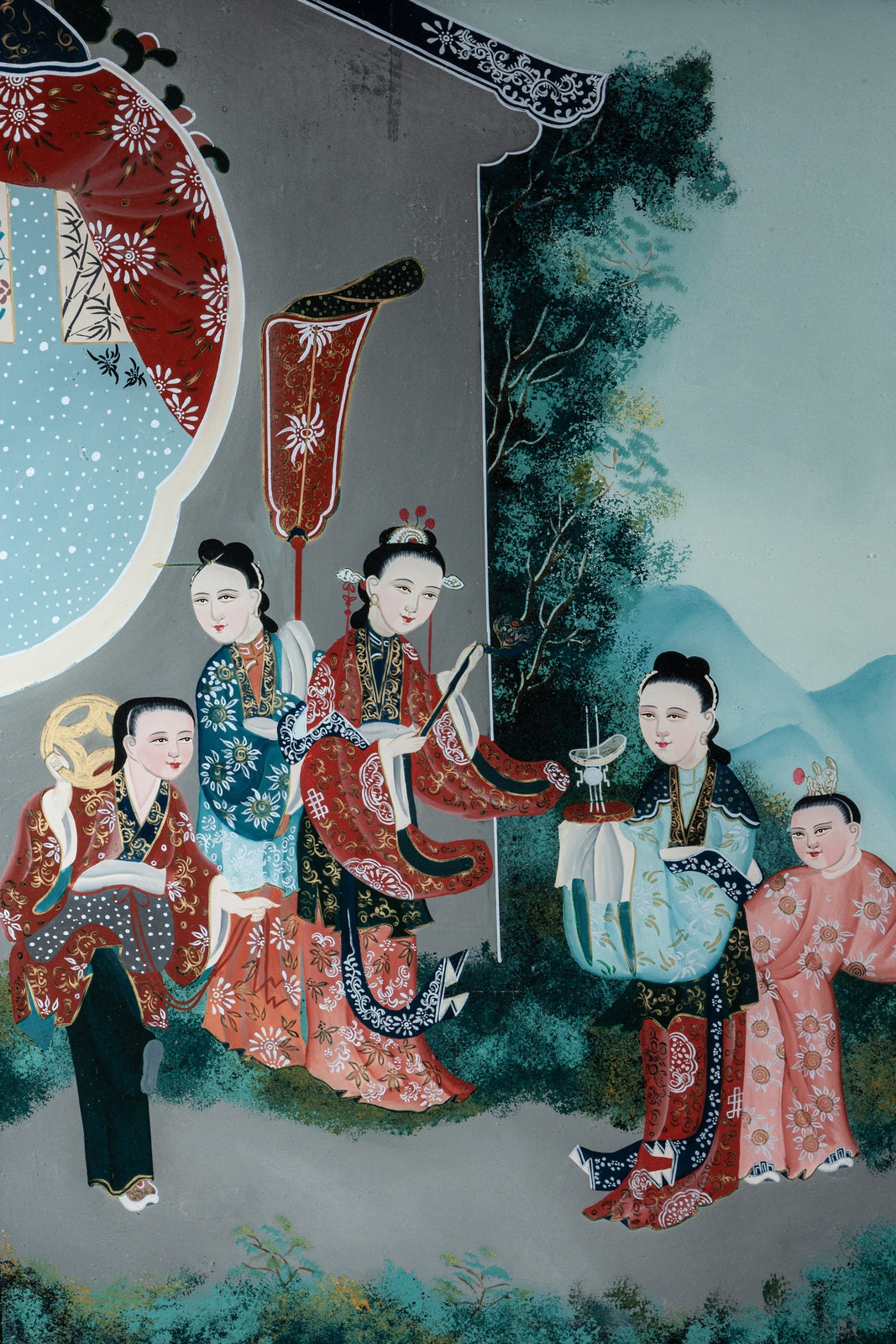 Chinese School, 20th Century | Seven Chinese Reverse Glass Paintings | MutualArt