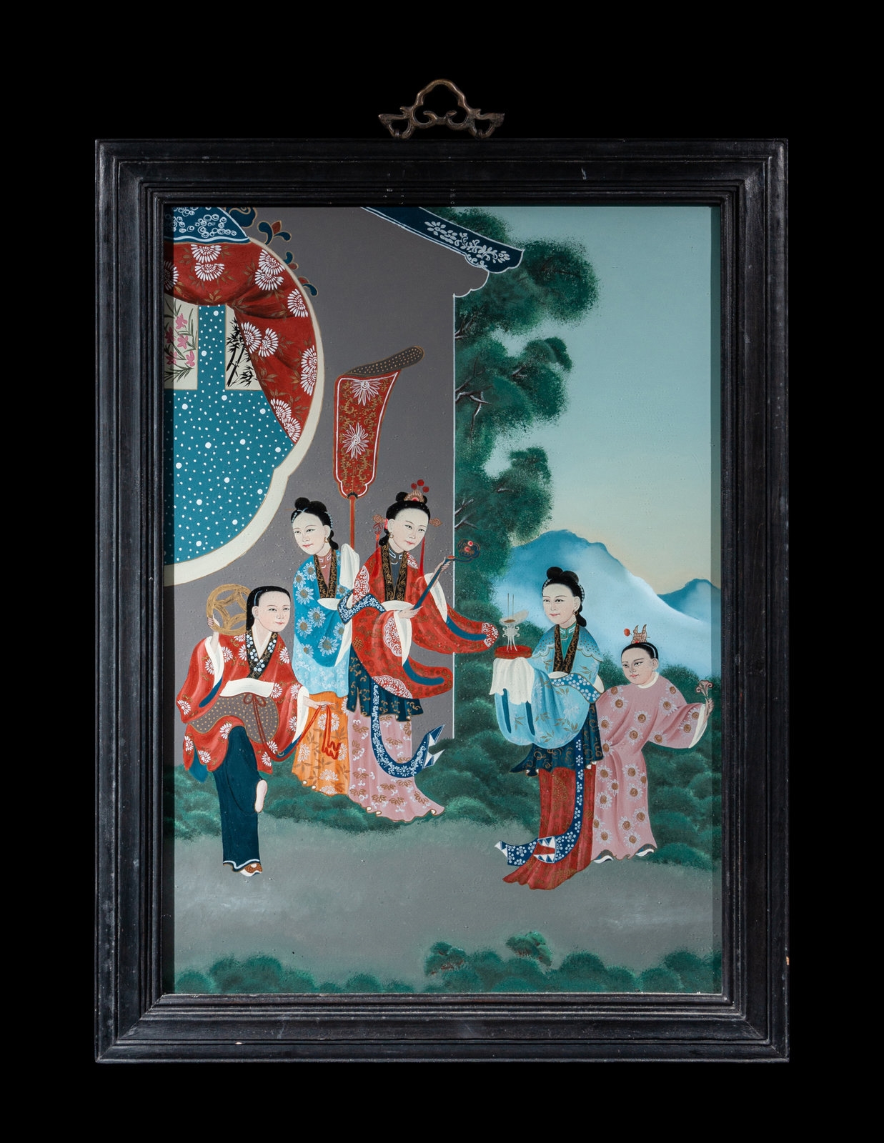 Chinese School, 20th Century | Seven Chinese Reverse Glass Paintings ...