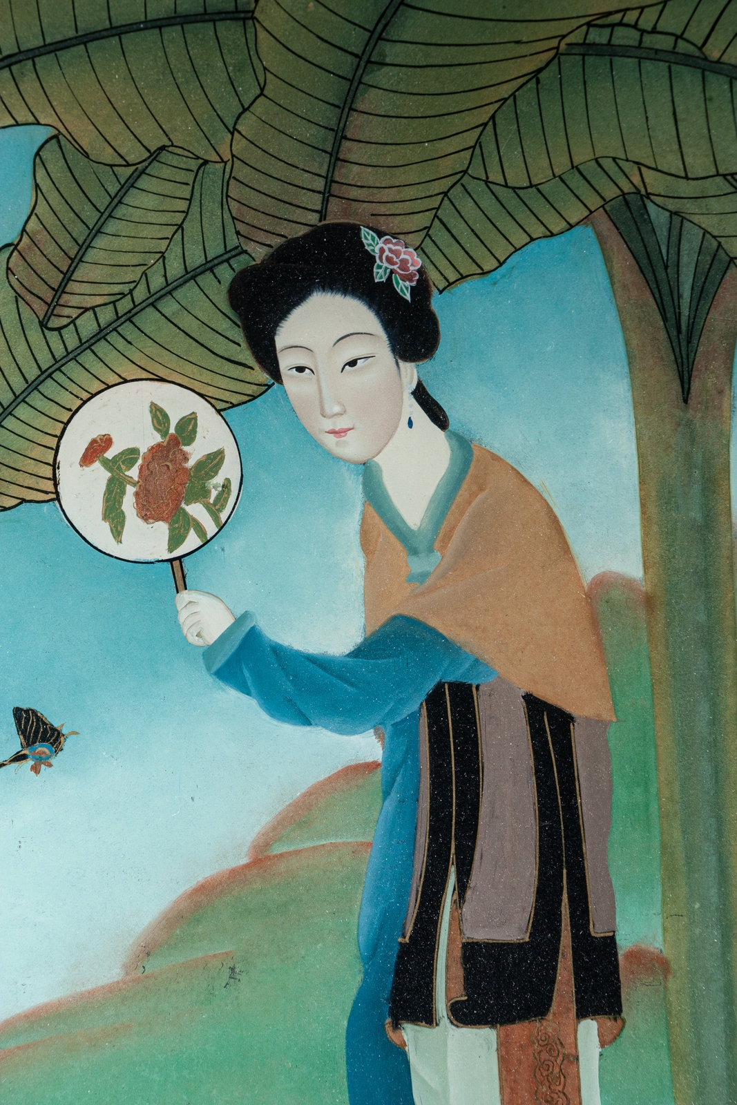 Chinese School, 20th Century | FIve Chinese Reverse Glass Paintings ...