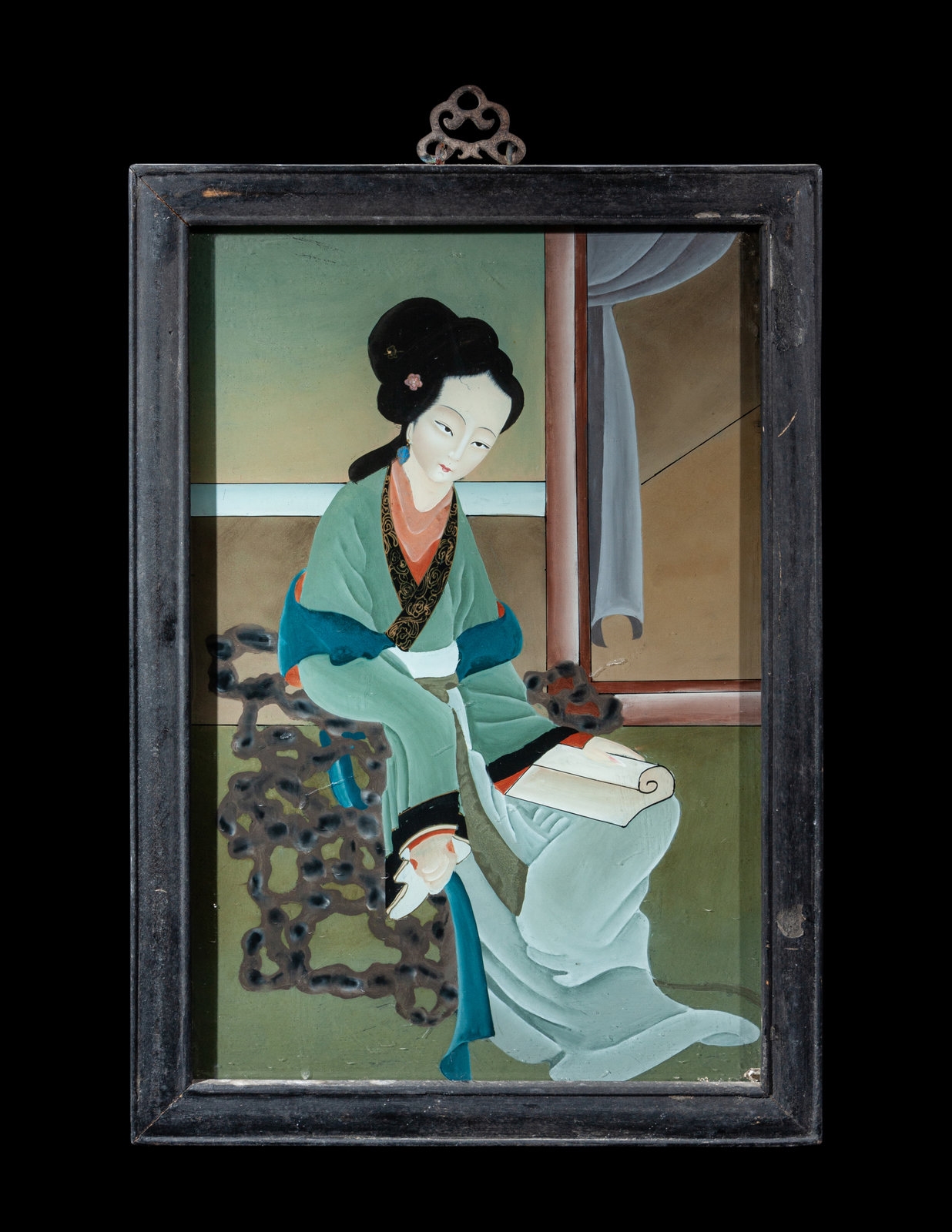 Chinese School, 20th Century | FIve Chinese Reverse Glass Paintings ...