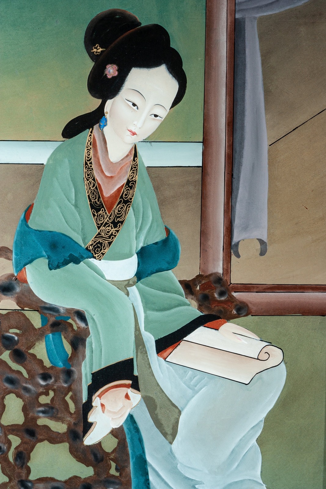 Chinese School, 20th Century | FIve Chinese Reverse Glass Paintings ...