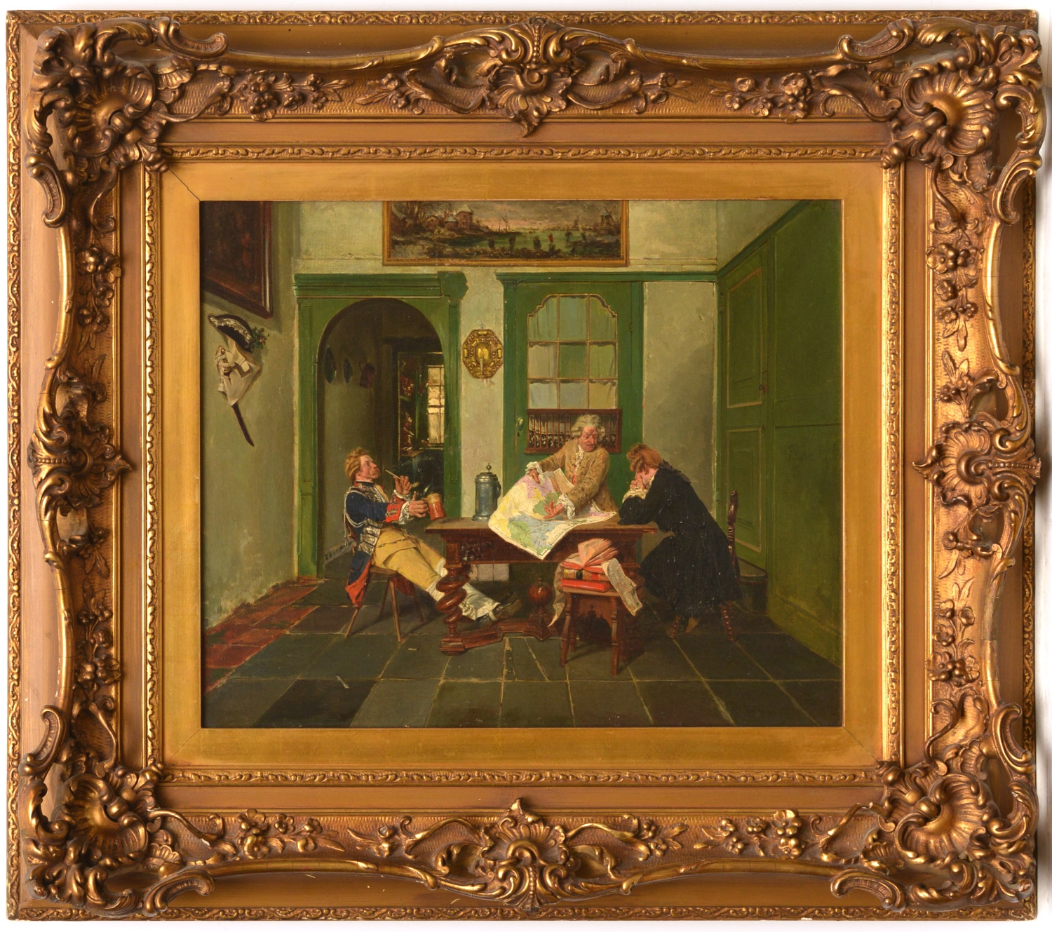 Adolf Werner | Junge geht auf Wanderschaft, im Hintergrund die weinende Mutter | MutualArt