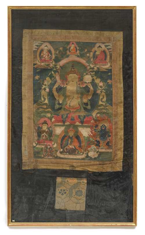 Tibetan School, 19th Century | A THANGKA OF AVALOKITESHVARA SHADAKSHARI ...