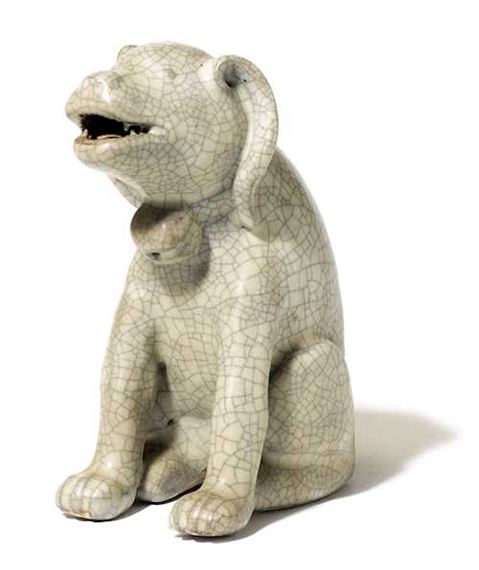 Chinese School, 18th Century | A CRACKLE-GLAZED FIGURINE OF A DOG ...