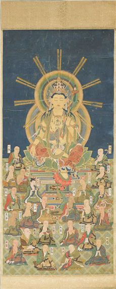 Japanese School, 18th Century | A HOSSO MANDARA KAKEMONO. | Compare ...