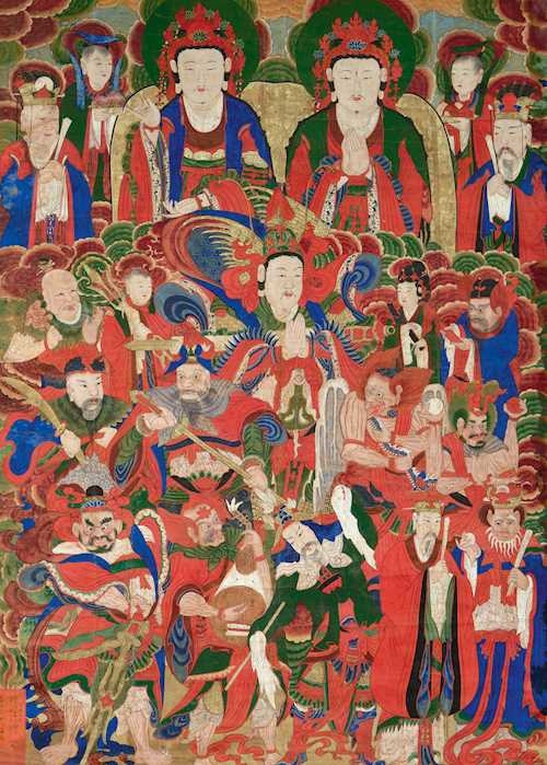 Korean School, 19th Century | A PAINTING OF BUDDHIST DEITIES (SINJUNG ...