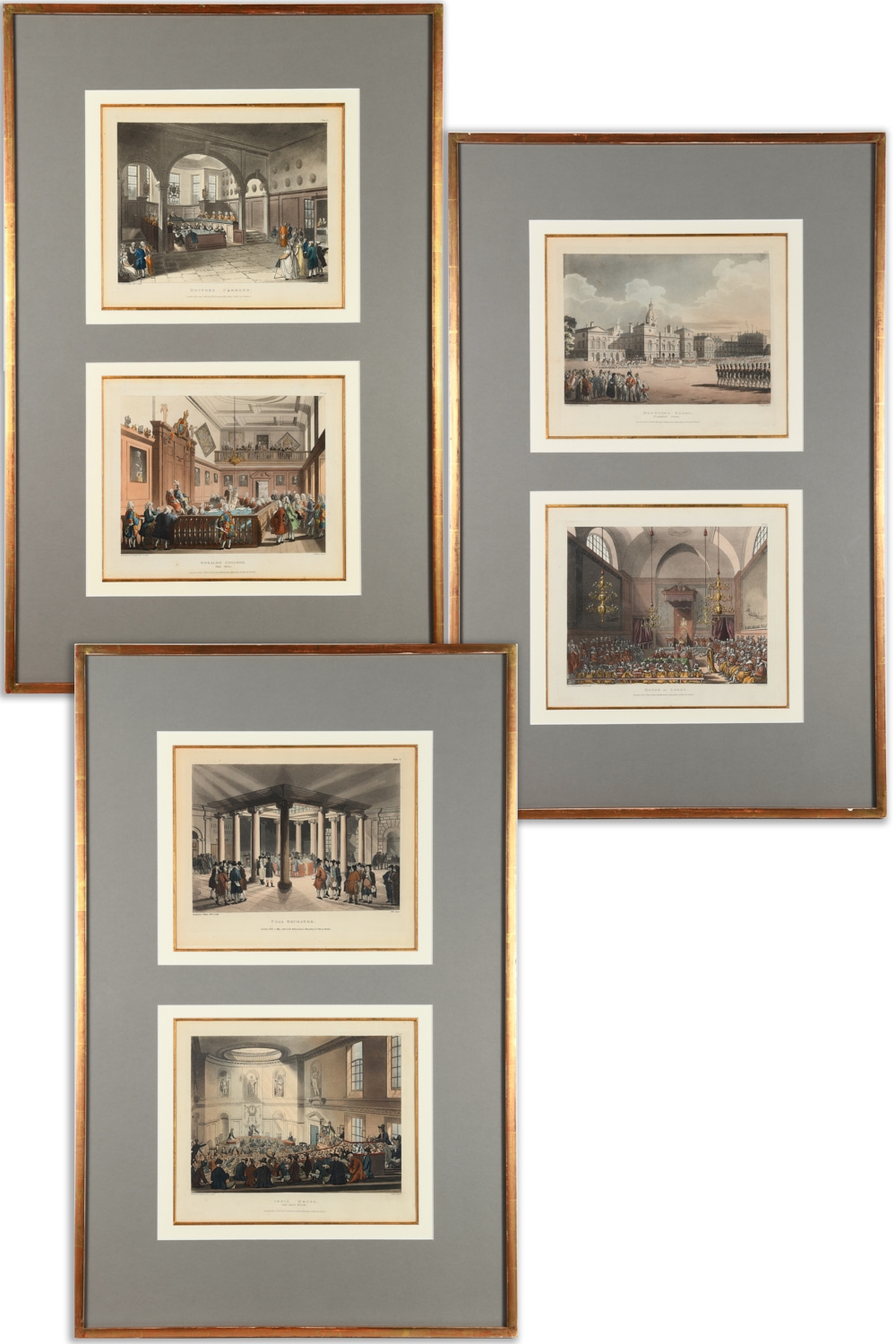 Thomas Rowlandson | 6 hand colored London engravings | MutualArt
