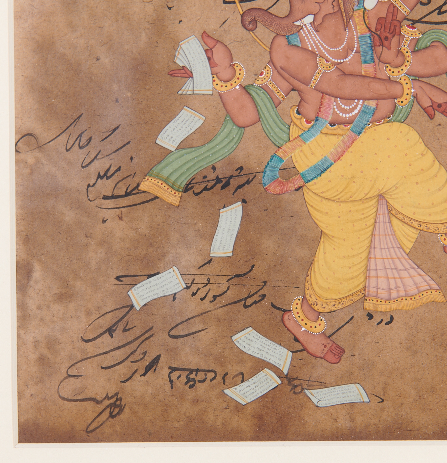 Mughal School, 19th Century | Ganesh on Jaypoor currency stamp | MutualArt