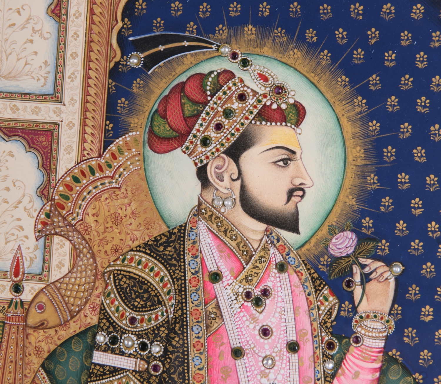 Mughal School, 19th Century | Shah Jahan & Mumtaz Mahal portraits ...