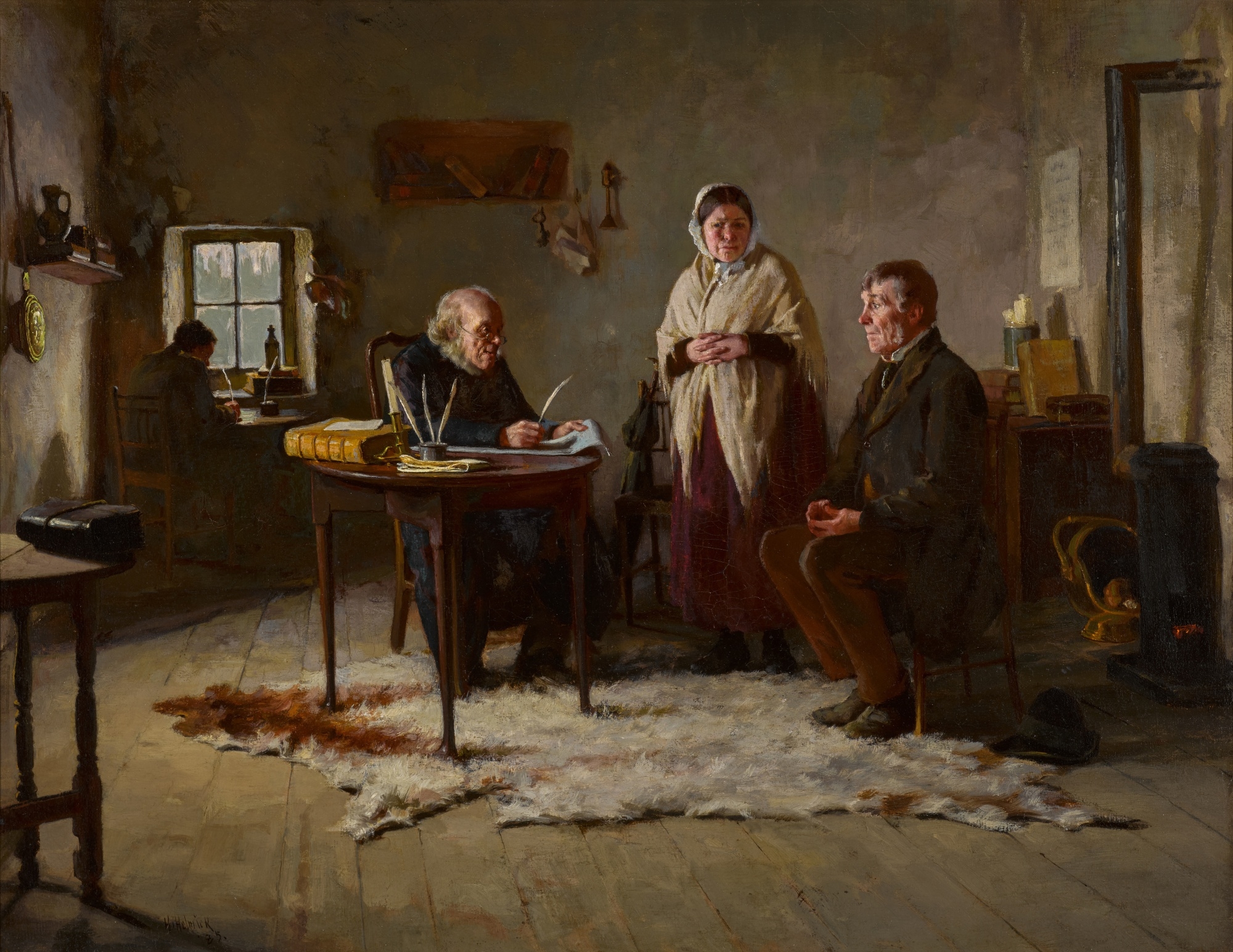 Howard Helmick | Visit to the Solicitor (1885) | MutualArt