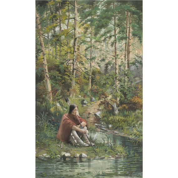 William Roethgen | Untitled (Native American Smoking a Pipe) (1904 ...
