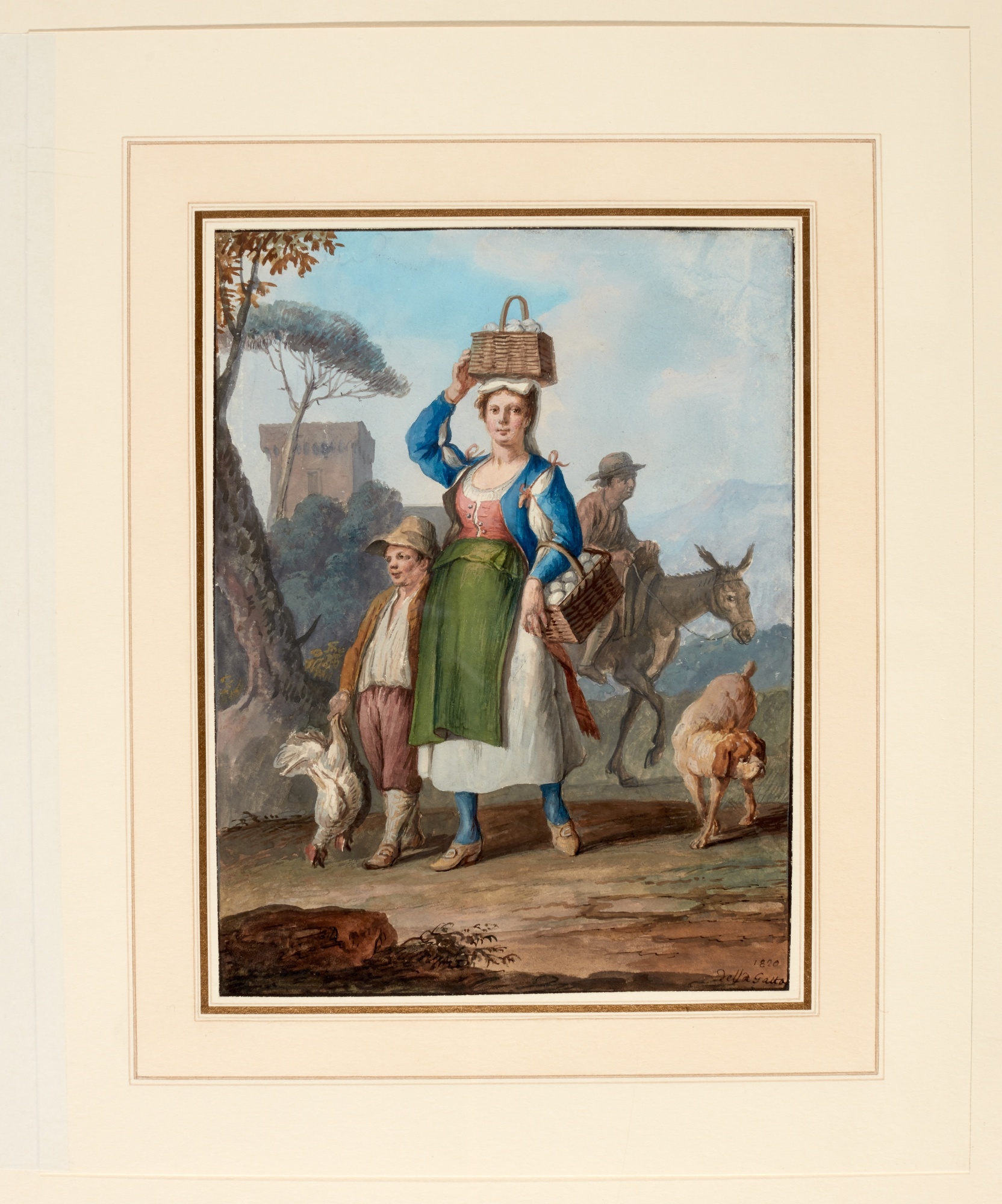 Saverio Della Gatta | A collection of 13 gouache drawings of Neapolitan ...