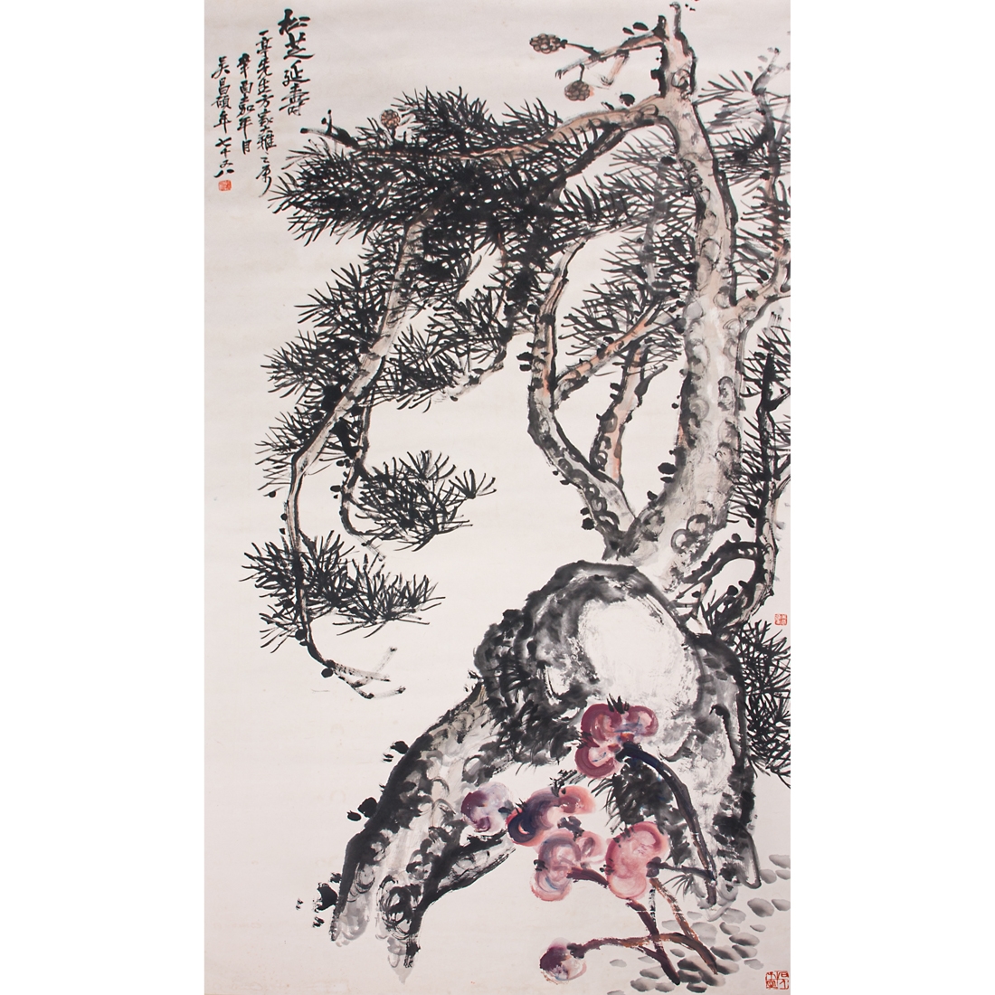 Changshi Wu | - Pine and Lingzhi | MutualArt