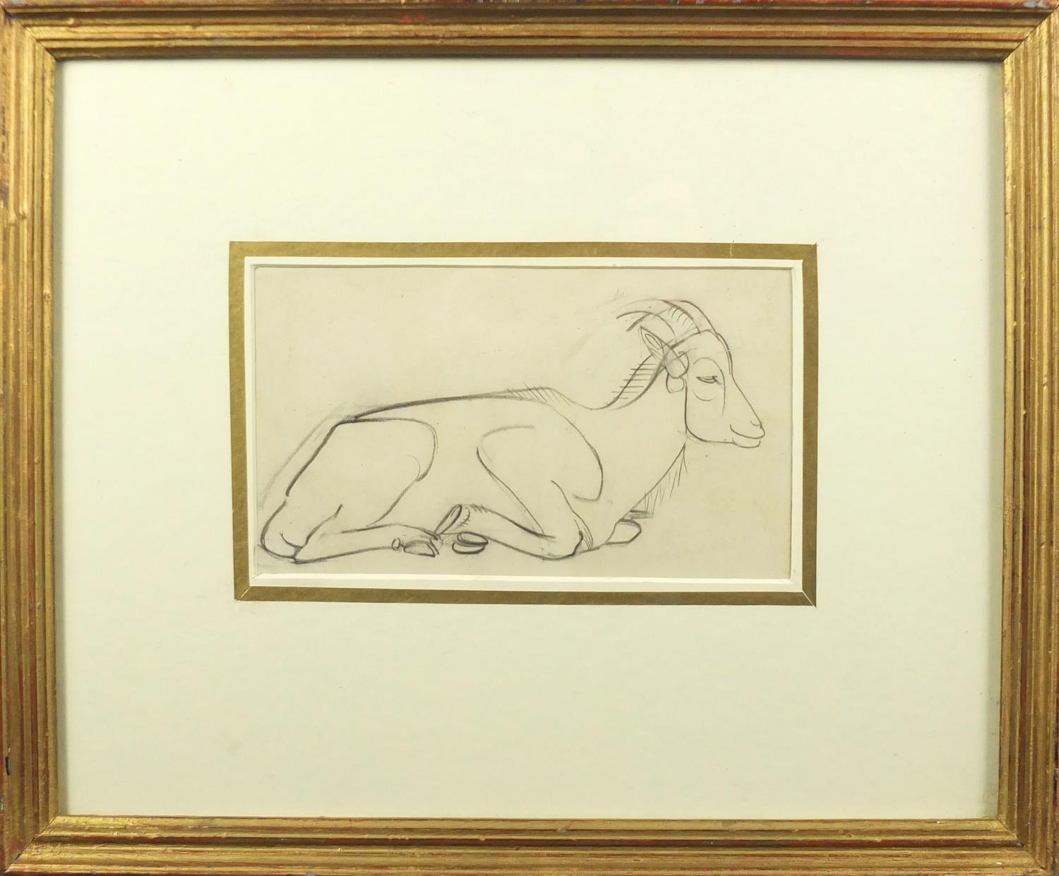 Silvia Baker | Silvia Baker Hay - Study of a lions head and an antelope ...