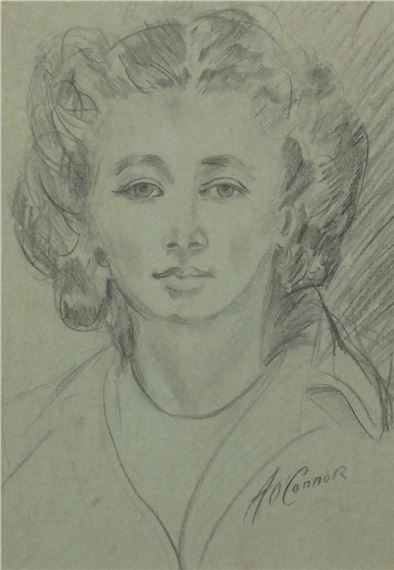 Irish School | Head and shoulders portrait of a young girl | MutualArt