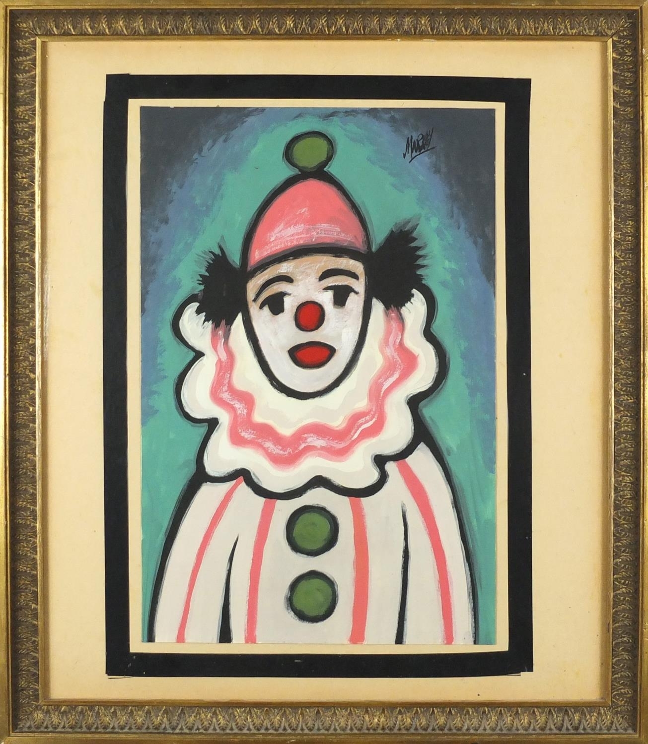 Irish School | Portrait of a clown | MutualArt